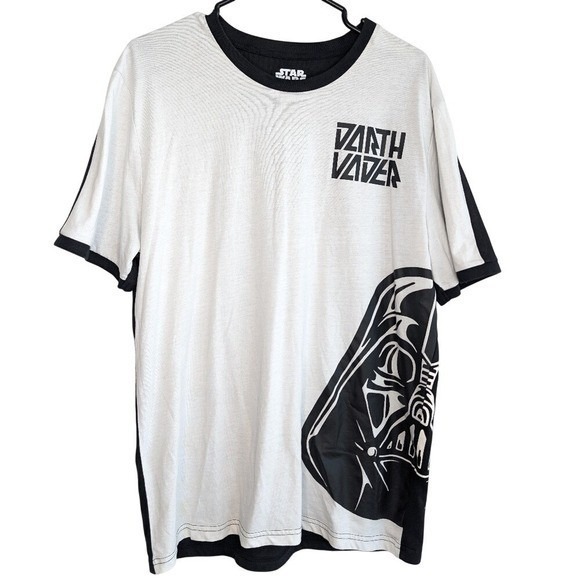 MAD Engine | Shirts | Star Wars Darth Vader White Black Graphic Ringer ...